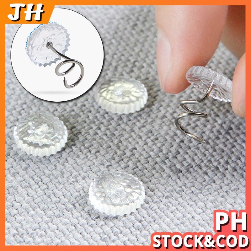 20 Pcs/Set Clear Heads Twist Pins Reusable Fixing Nail Fastener For ...