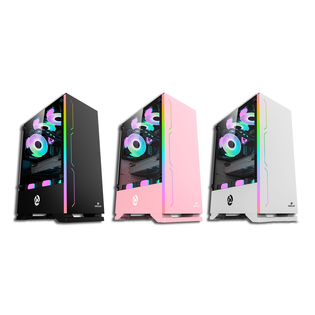 Inplay Esport 03 | White | Pink | RGB Light Strip ATX PC Case | Inplay ...