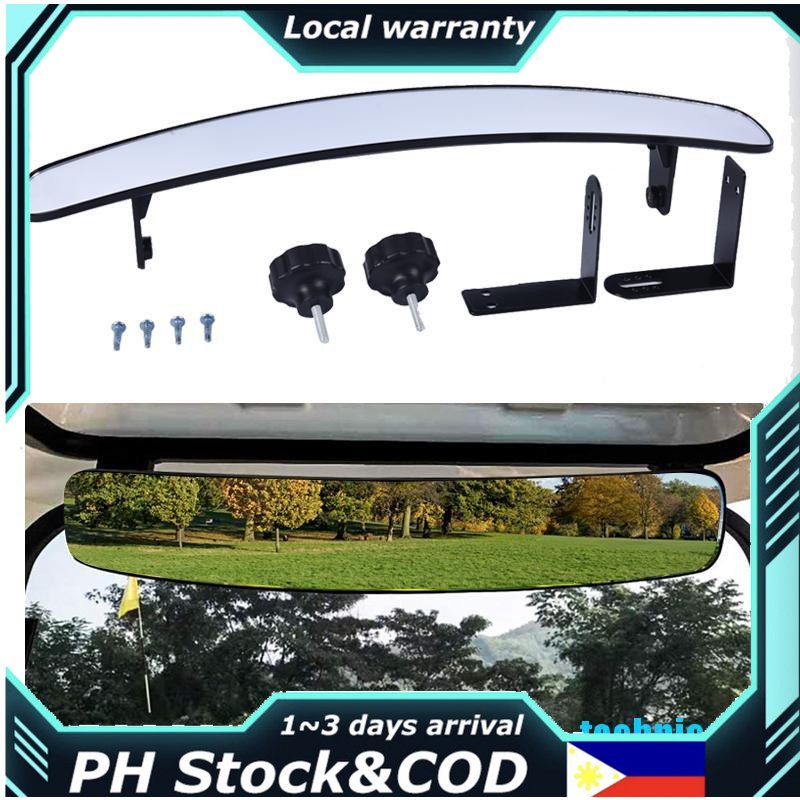 TCPH Golf Cart Rear View Mirror, 180 Degree Rear View Mirror 16.5 ...