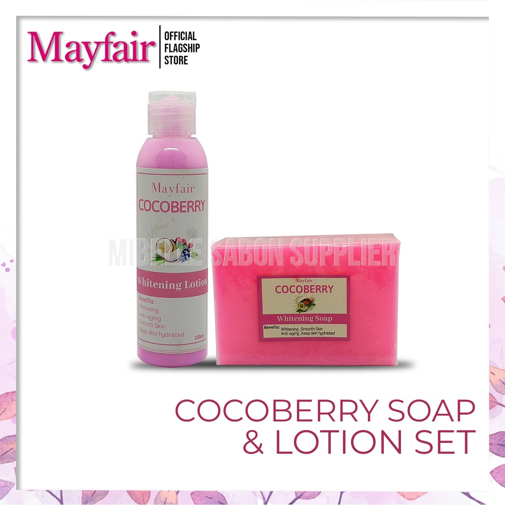 Mayfair Cocoberry Soap 90g & Lotion 100ml Set Whitening Smooth Skin ...