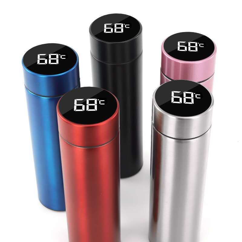LED Tumbler 500ml Business Mug Fashion Smart Thermos Bottle with LED ...