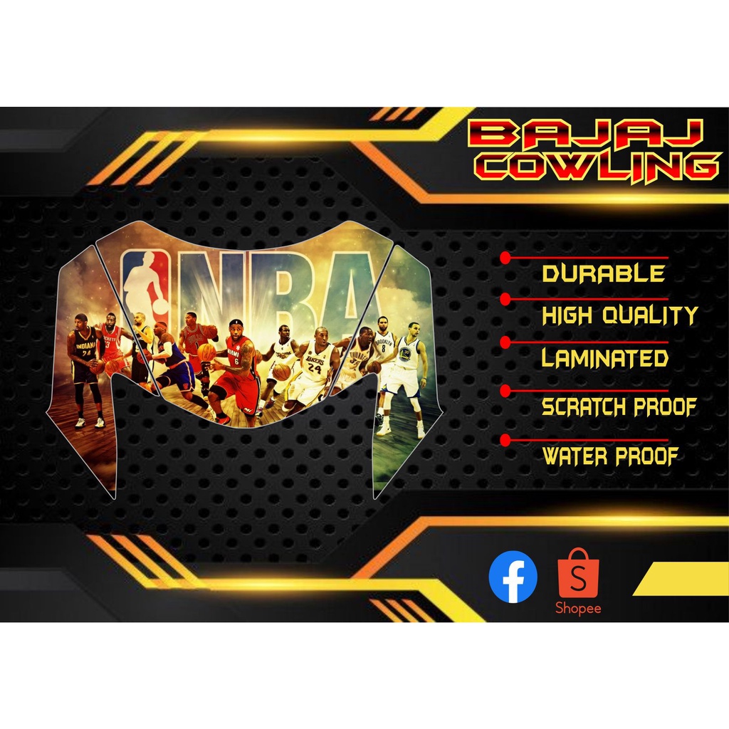 Kawasaki Bajaj 100 and 125 Cowling Headlight Front only sticker decals ...