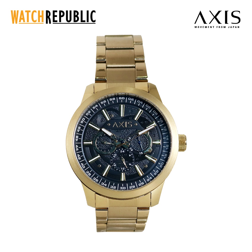 Axis Charles Gold Stainless Analog Quartz Watch For Men AH1357-1222 ...