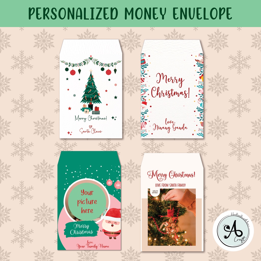 Personalized Money Envelope | Christmas Money Envelope | Custom Money ...