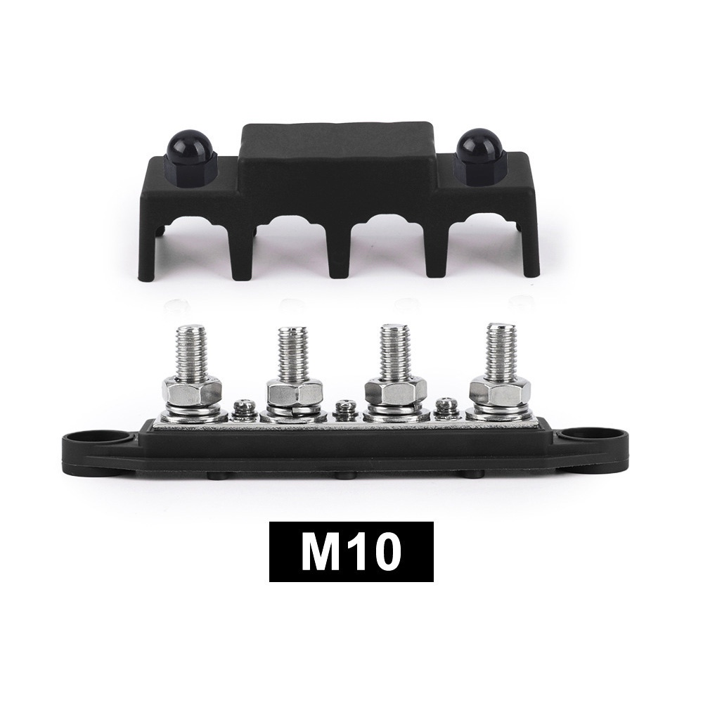4 Post Power Distribution Block Terminal Screw Bus Bar M8 M10 High Current Wiring Stud Battery ...