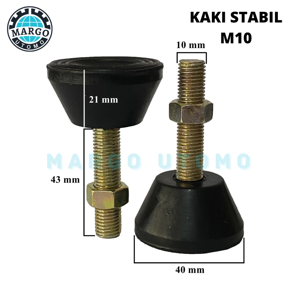 Rubber Adjuster Stable Legs Table Chair Smooth Thread D40 T43 M10 ...