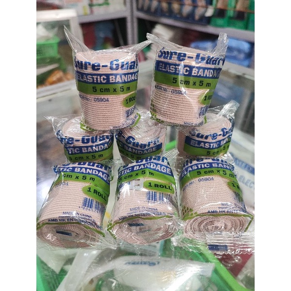ELASTIC BANDAGE 5cm x 5m, 2x5y (1 Roll) - SURE-GUARD | Shopee Philippines