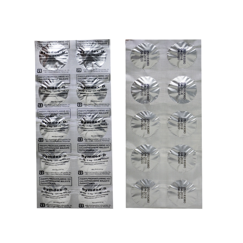 SYMDEX-D 25mg / 2mg / 325 mg Tablet | Shopee Philippines