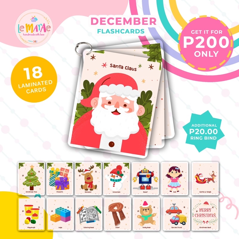 January December Montessori - Laminated EDUCATIONAL Flashcards Kids ...