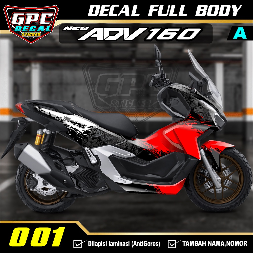 Honda Adv 160 Fullbody Variation Decal Sticker-Dekal Adv Sticker ...