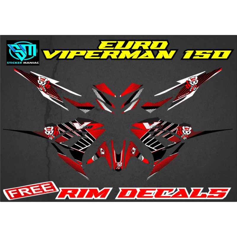Euro flash 150, Viperman 150 full body decals | Shopee Philippines