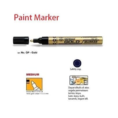 Snowman Paint Marker Marker (Gold, White, Silver) Medium - Unit ...