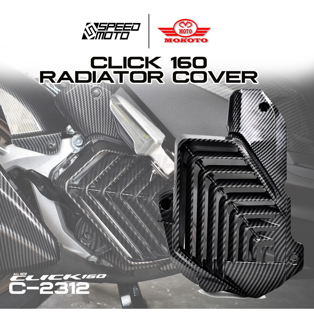 HONDA CLICK 160 RADIATOR COVER CARBON C-2312 FOR CLICK 160 SPEEDMOTO ...
