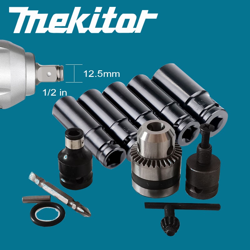 Mekitor impact wrench socket set adapter drill chuck deep socket wrench ...