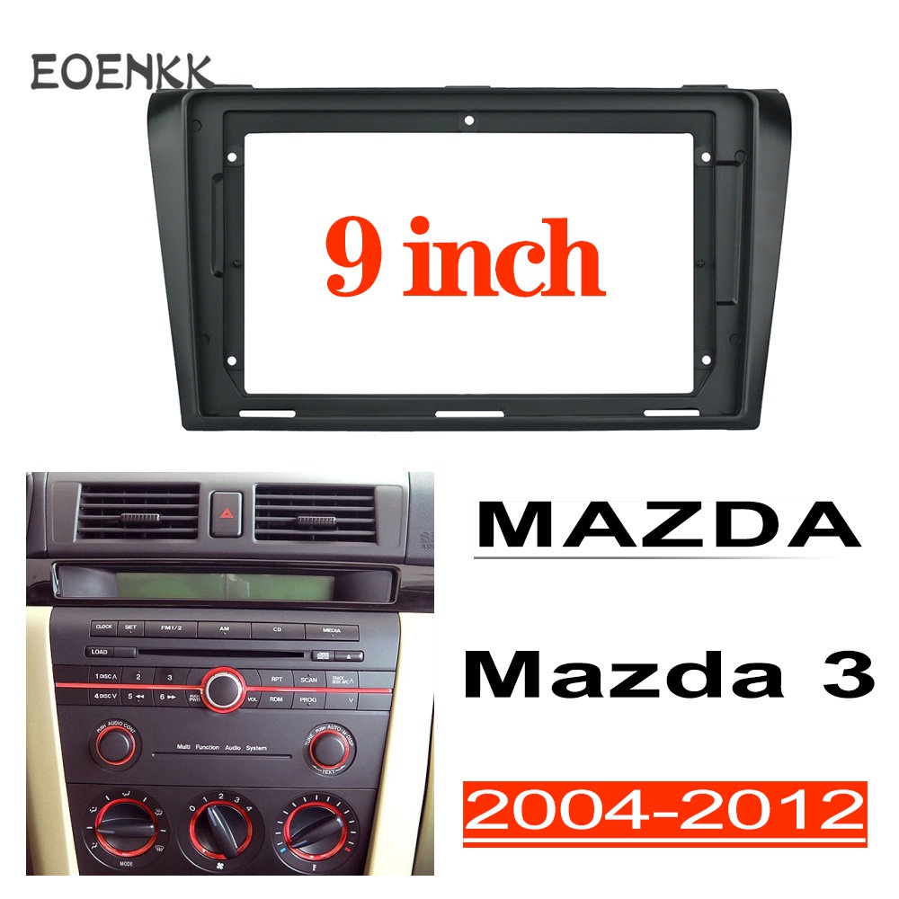 Honxun 9inch car android head unit 2din radio frame fascia Mazda 3 2004 ...