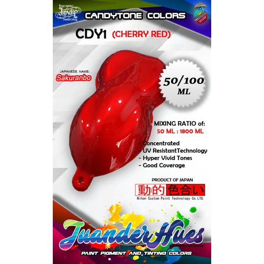 Cherry Red Candy Tone Color Toner Concentrate Drops Tinting Transparent ...