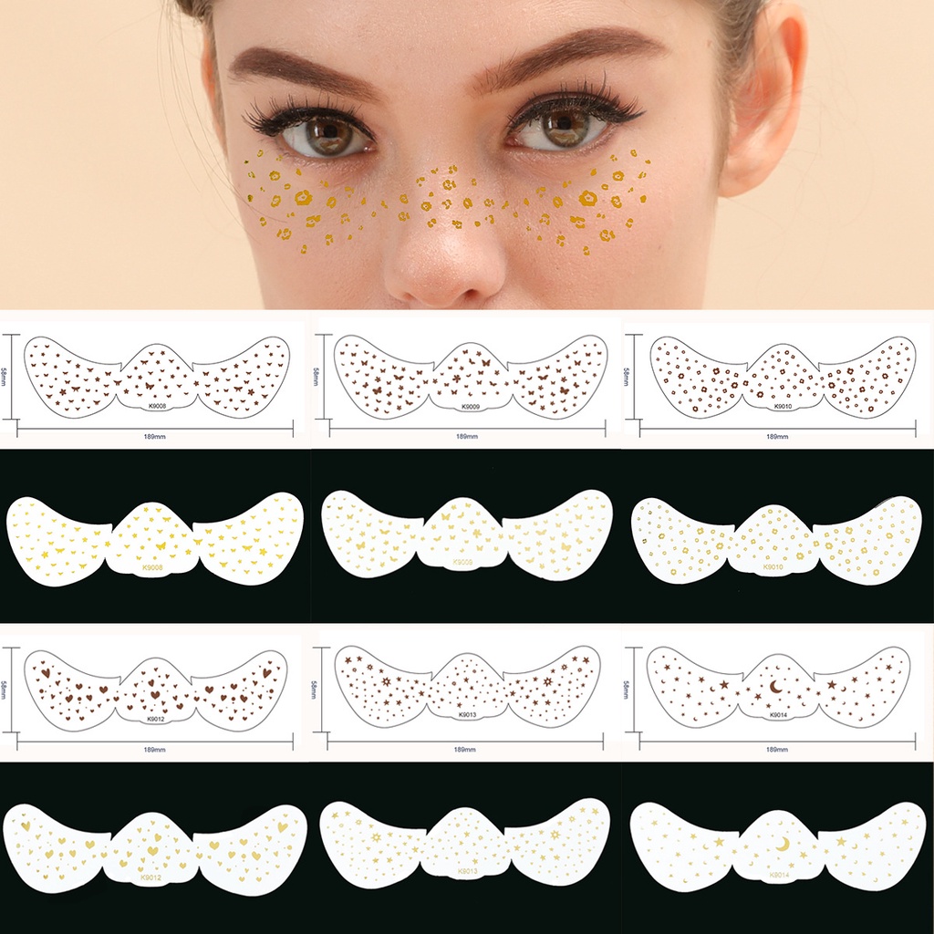 Face Temporary Tattoo Sticker Party Face Makeup Tools Face Jewels ...