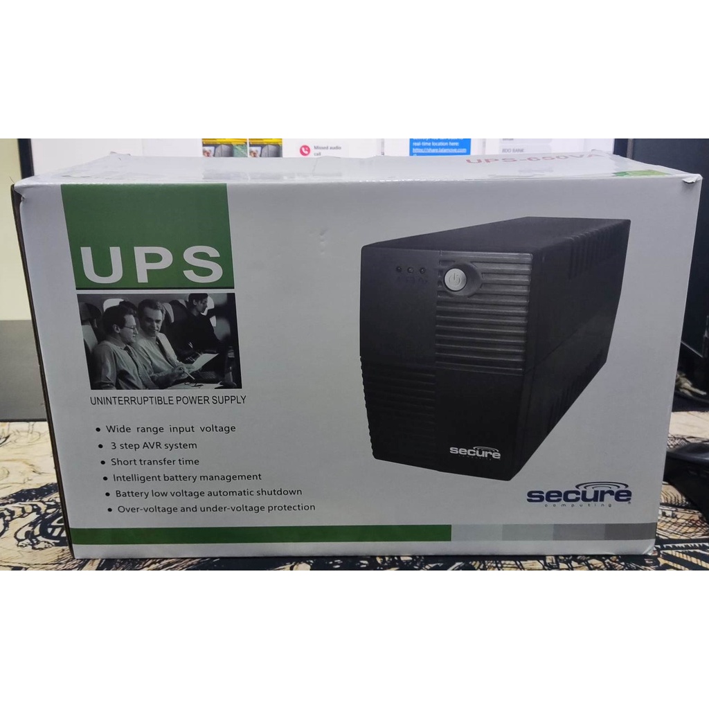 SECURE 650VA Uninterruptible Power Supply(UPS) Black | Shopee Philippines