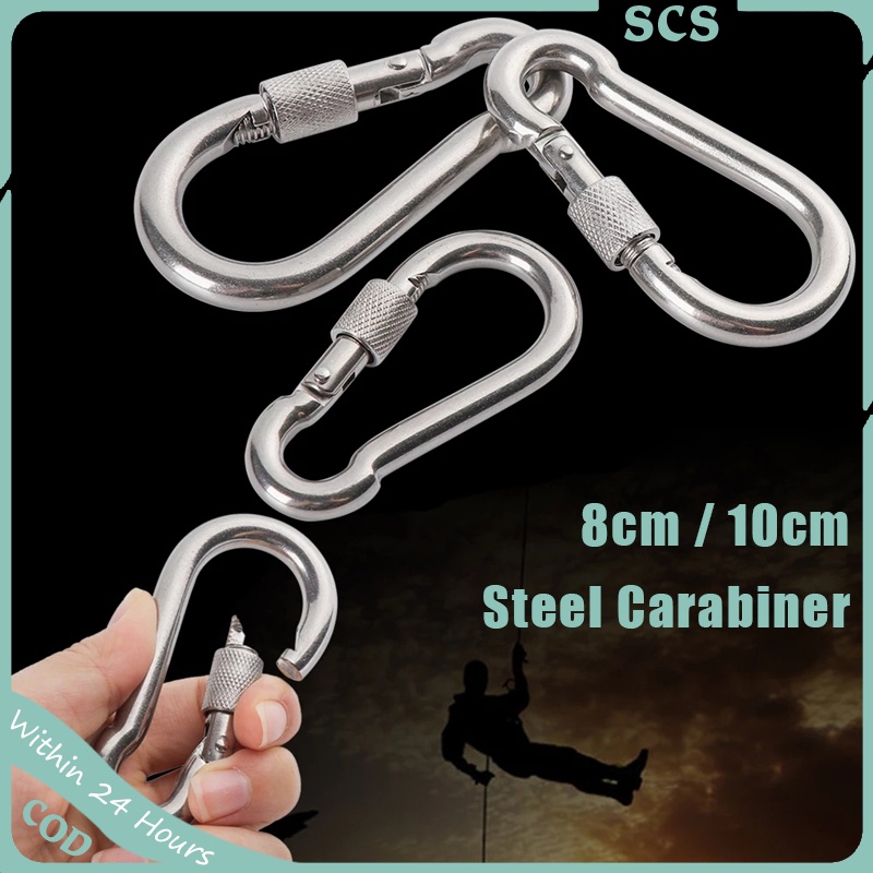 Locking Carabiners Metal Screw Lock Carabiner Hooks for Climbing Swing ...
