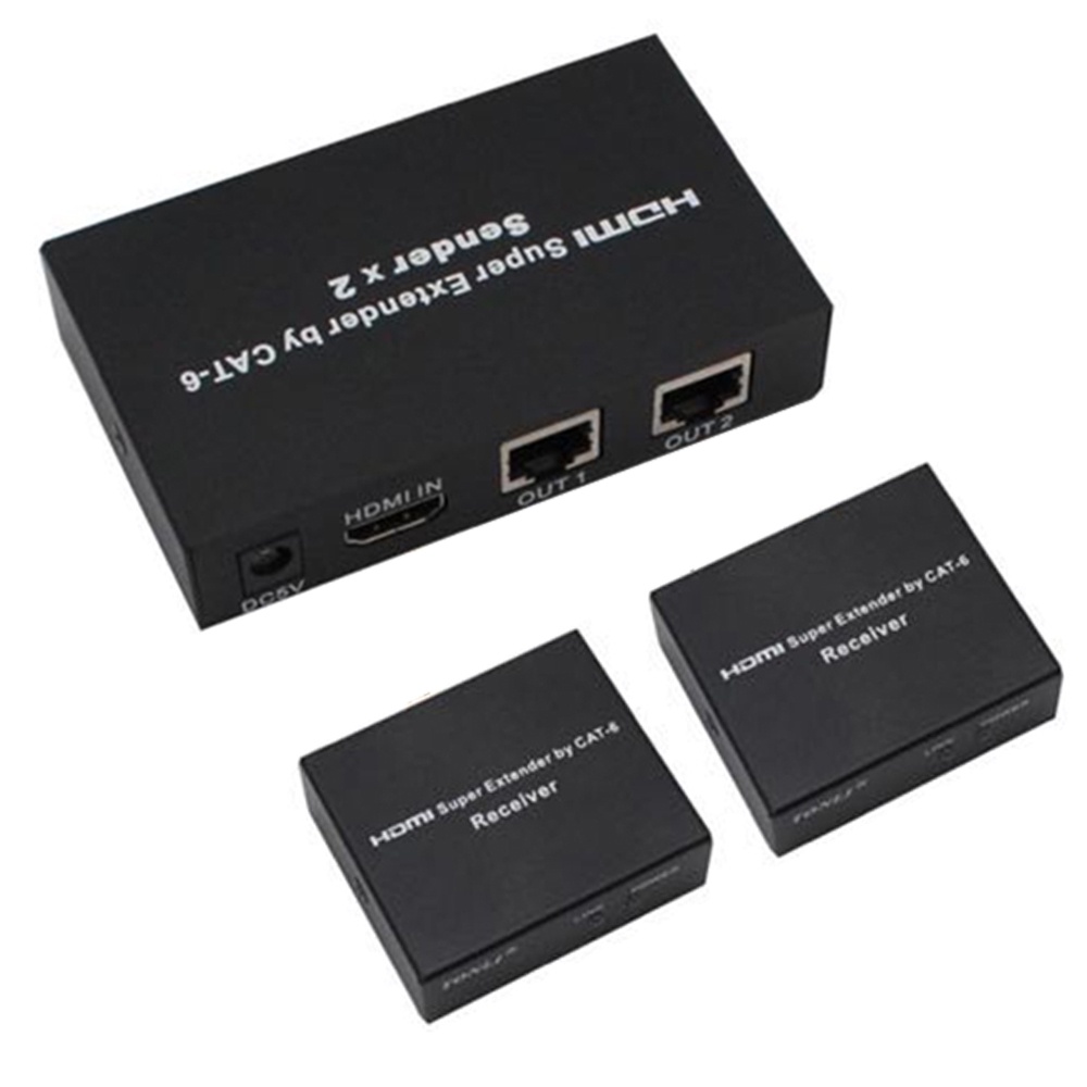 HDMI 1X2 splitter extender over cat5/cat6 cable HDMI UTP splitter ...