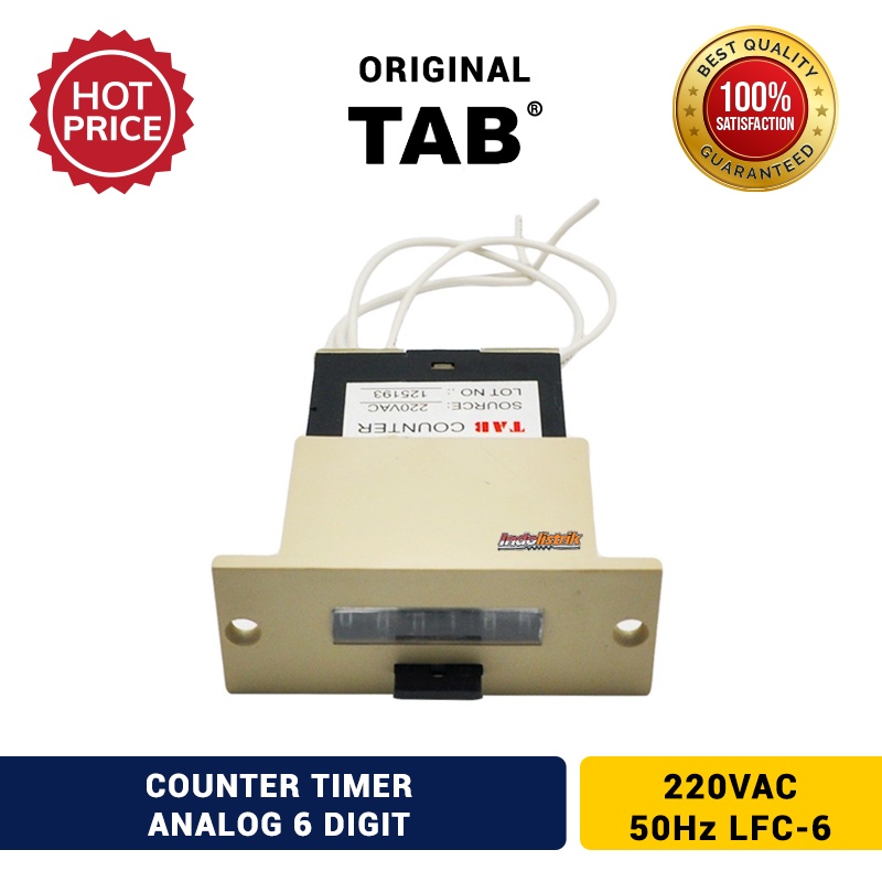 TOMBOL 6 digit Analog Timer Counter with reset button 220VAC 50Hz LFC-6 ...