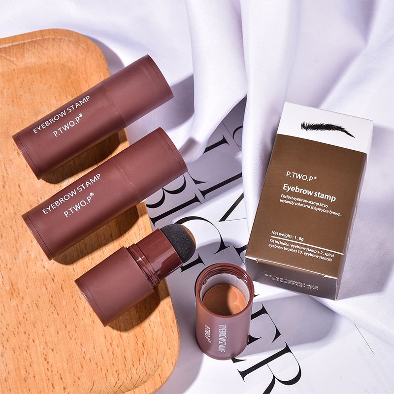 P two PNew Eyebrow Stamp Shaping Makeup Waterproof Brow Powder Natrual ...