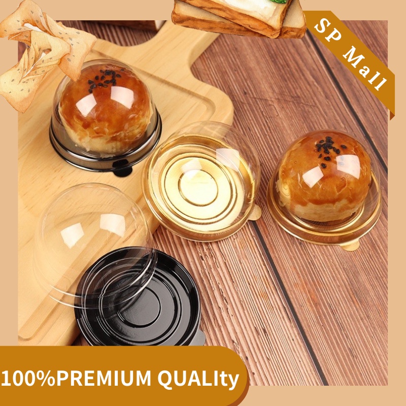 50pcs clear plastic cake packing boxes mini cupcake boxes muffin pod ...