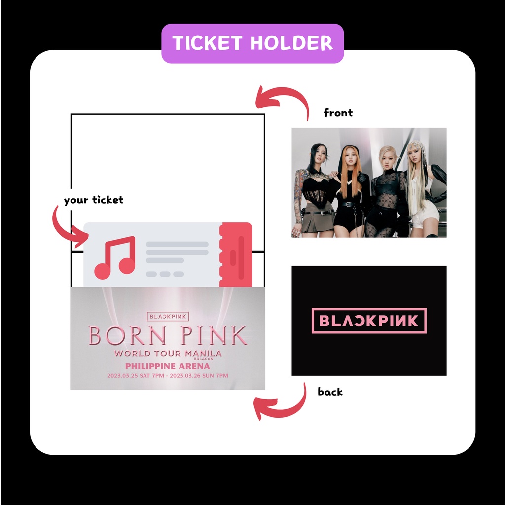 BLACKPINK Born Pink Concert Ticket Holder | Shopee Philippines