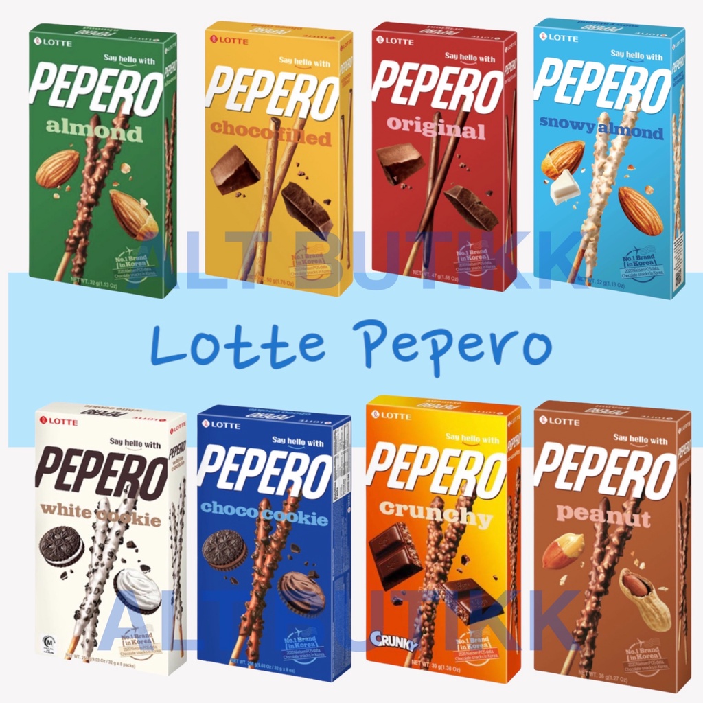 LOTTE PEPERO ALL VARIANTS | CHOCO WHITE COOKIE ALMOND ORIGINAL ...