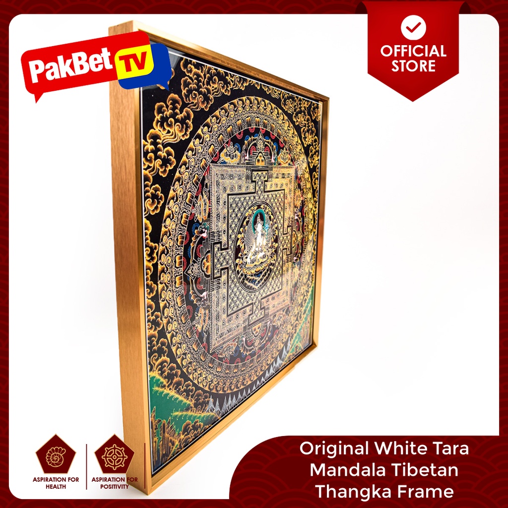 Original White Tara Mandala Tibetan Thangka Frame | Feng Shui by PakBet ...