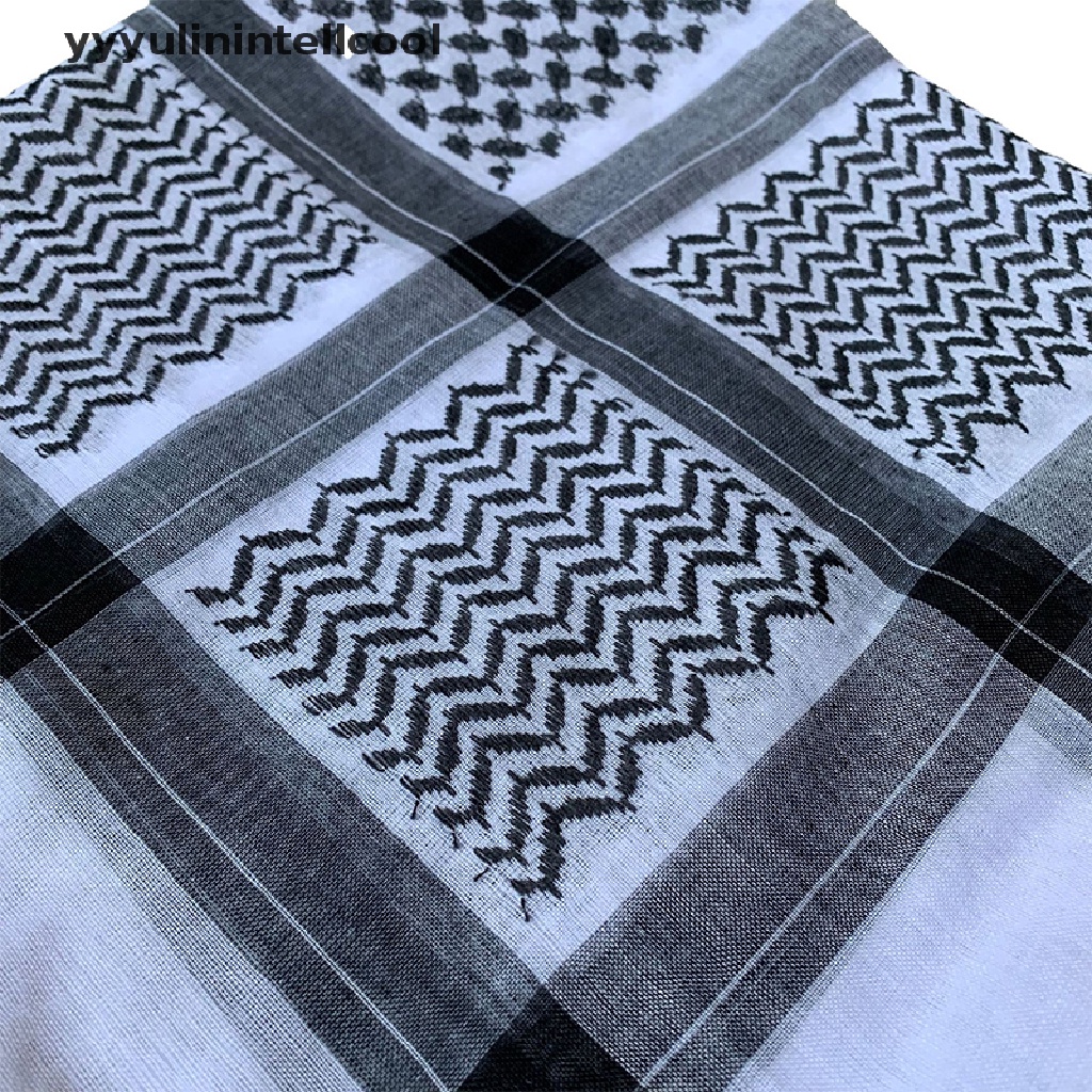 yyyulinintellcool Muslim Men Plaid Print Headscarf Arab Dubai Turban ...