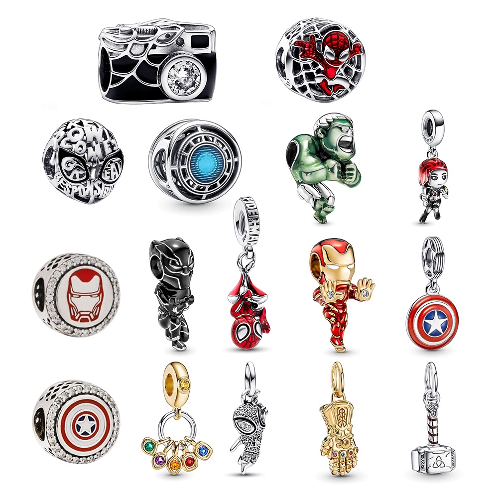 Charms Marvel The Avengers Iron Man Charm Silver Plated Jewelry Fits ...