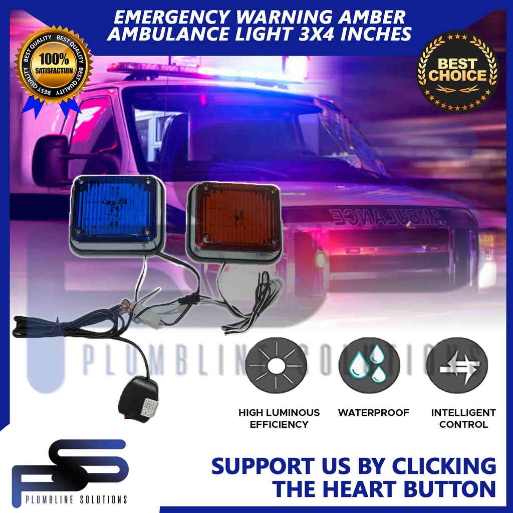 Ambulance Police Car Strobe Flasher Light 12V 24V Lights Car Red Blue ...