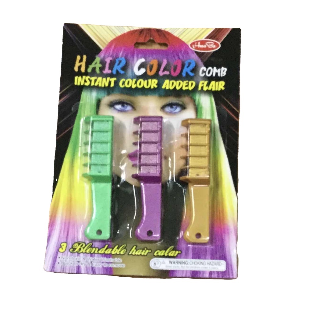 Hair Color Comb Water Washable Temporary Crayons Chalk Hair Color Dye ...