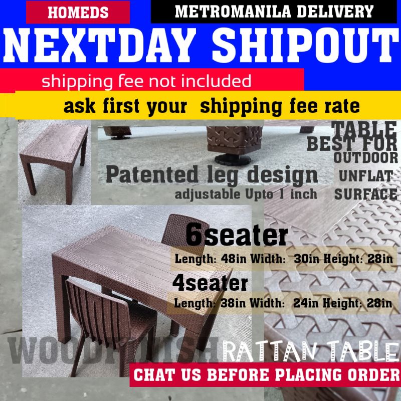 NK 4seater or 6seater wood finish design Dining table metromanila ...