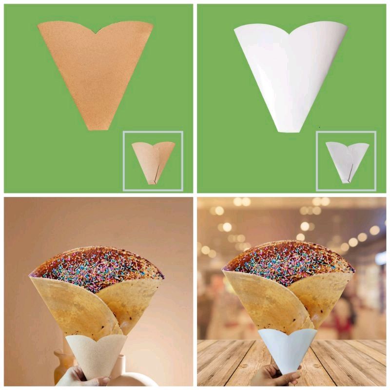 Crepes Waffle Croffle Paper Wrap Packaging | Shopee Philippines