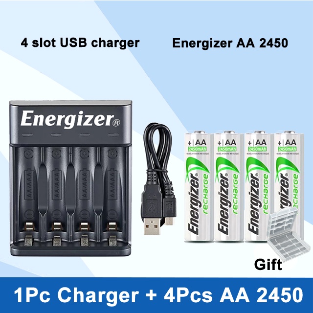 Energizer Rechargeable Battery Charger AA/AAA 4 Slots | Shopee Philippines