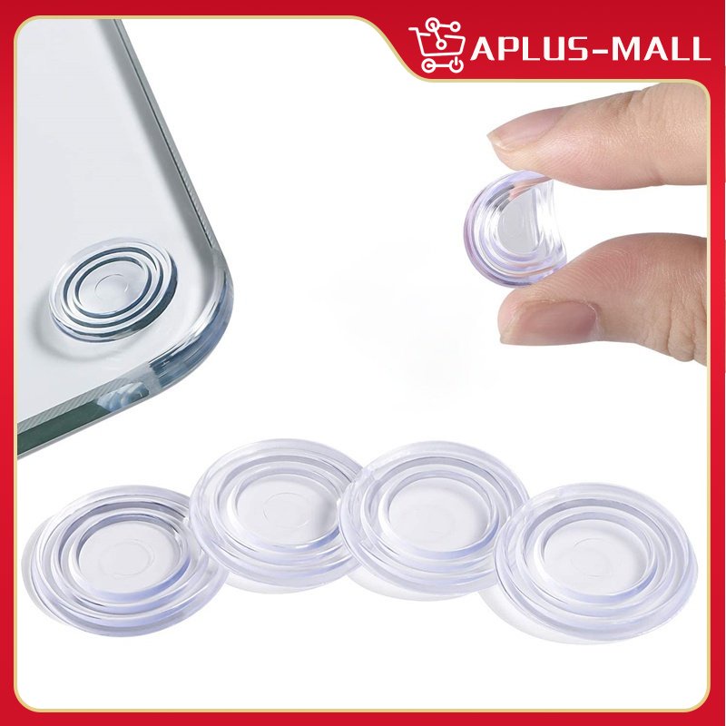 10Pcs Anti Slip Round Glass Table Top Bumpers Threaded Mat Anti Noisy ...