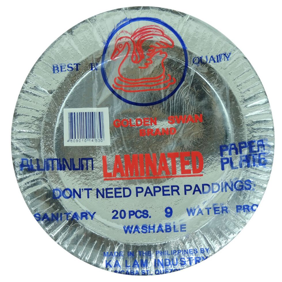 Golden Swan Laminated Paper Plate Aluminum Laminated Paper 20 Pcs ...