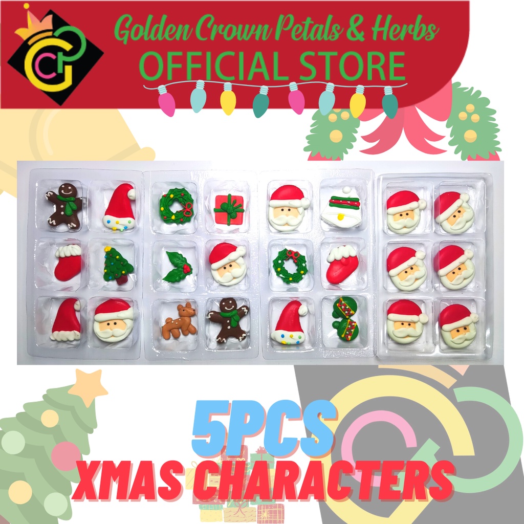 BULK ORDERS|WHOLESALE|Santa Merry Christmas Set 5pcs ROYAL ICING Edible ...