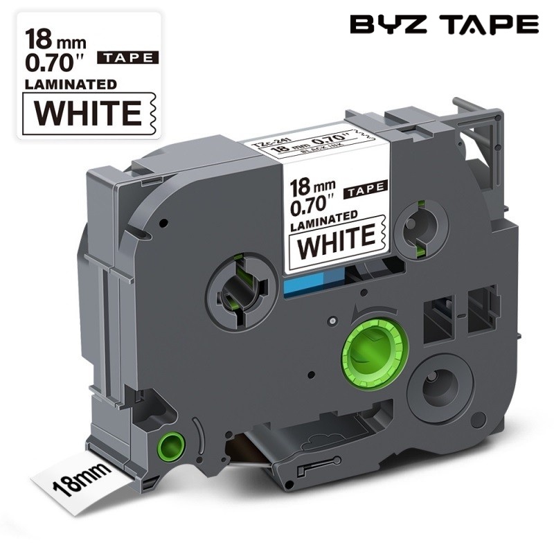 BYZ TAPE TZe241 18mm Tze241 Black On White Laminated Compatible For ...