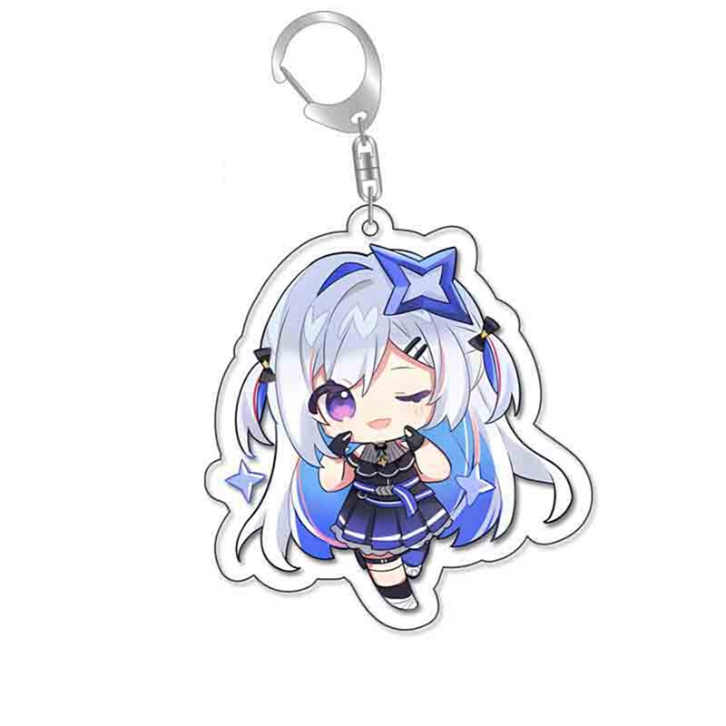 Newly Kawaii Anime Hololive Vtuber Cosplay Keychain Gawr Gura Watson ...