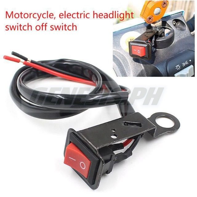 Genesis Motorcycle Light Switch With Bracket Side Mirror Light On/Off ...