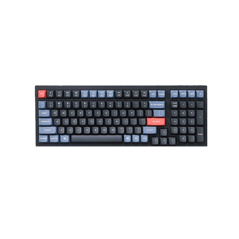 Keychron V5 black transparent 98 wired mechanical keyboard QMK key ...