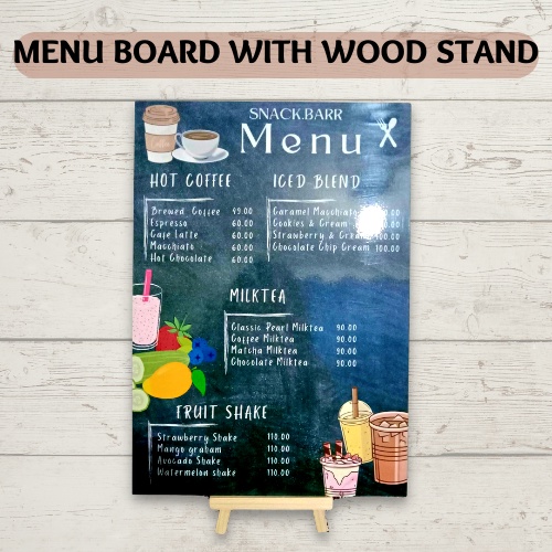 Menu Board Standee or Flat type Menu on Sintra Board | Shopee Philippines
