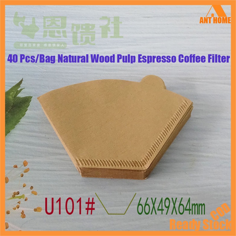 Anthome 40Pcs/Bag Wooden Original Hand Drip Paper Coffee Filter ...