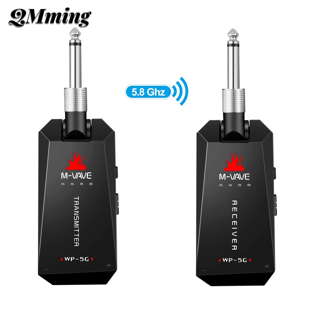 M-VAVE WP-5G 5.8G Wireless Guitar System Rechargeable Audio Transmitter ...
