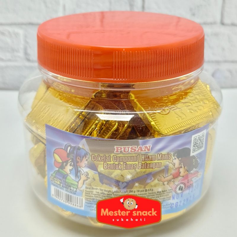 Pusan Chocolate Jar in the shape of a Gold Bar | Coin chocolate ...