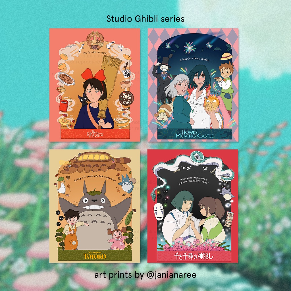 Studio Ghibli Series Art Prints (Tags: deco bujo aesthetic original ...
