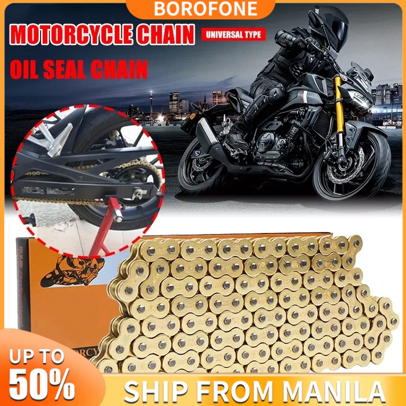 Motorcycle Chain Oil Seal Golden Chain 520 Chains 120 Links ATV Off ...